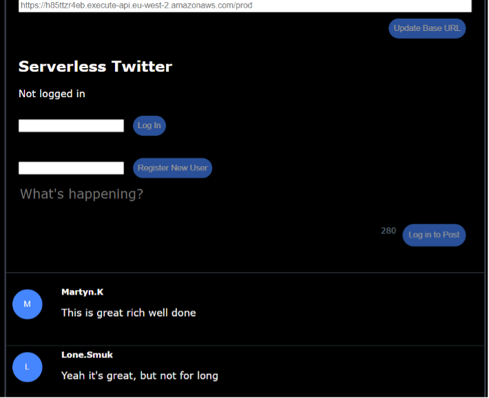 Create your own Serverless Twitter Clone with AWS, CDK, Lambda and DynamoDB